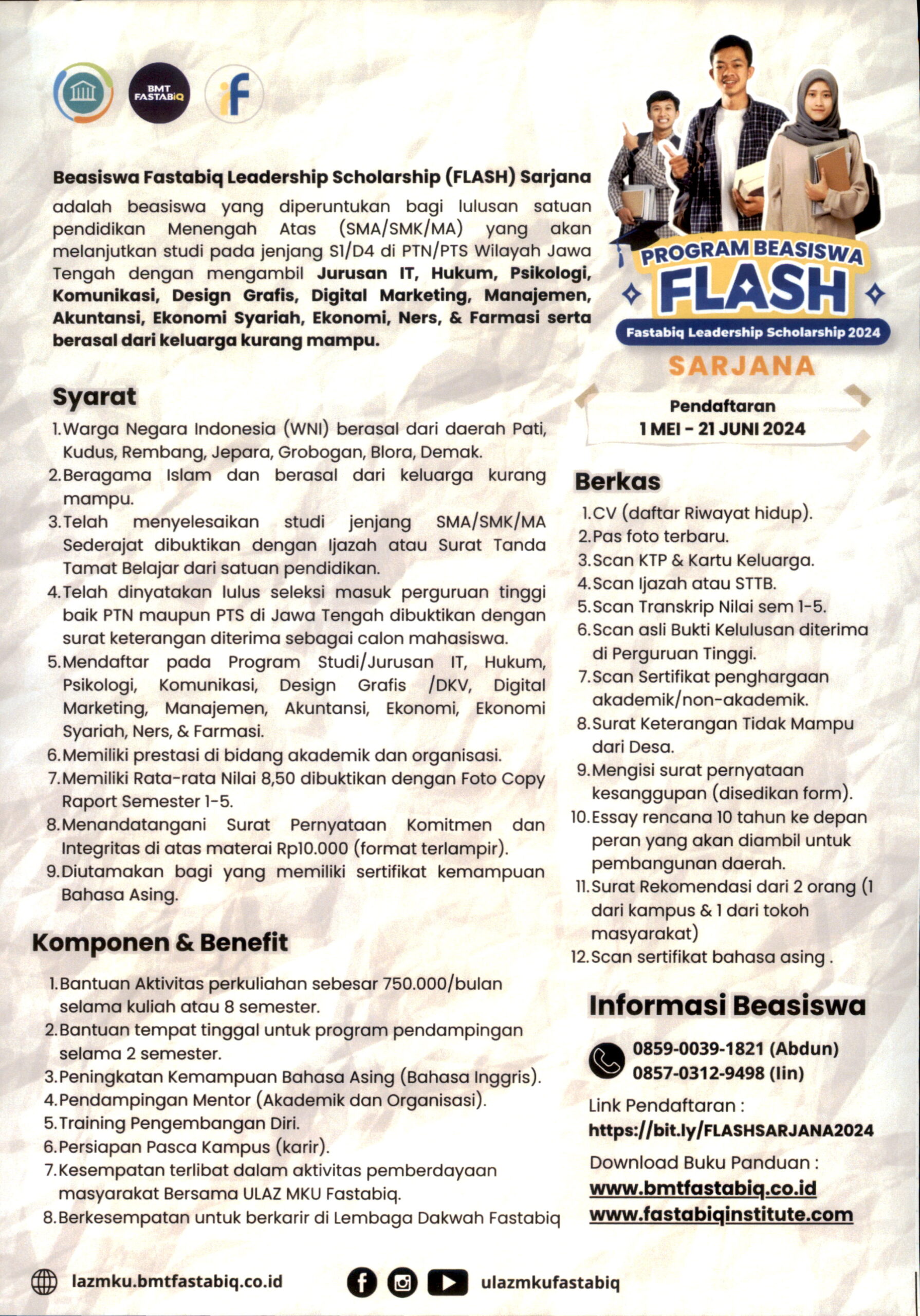 TAWARAN BEASISWA FLASH TAHUN 2024 - Direktorat Akademik