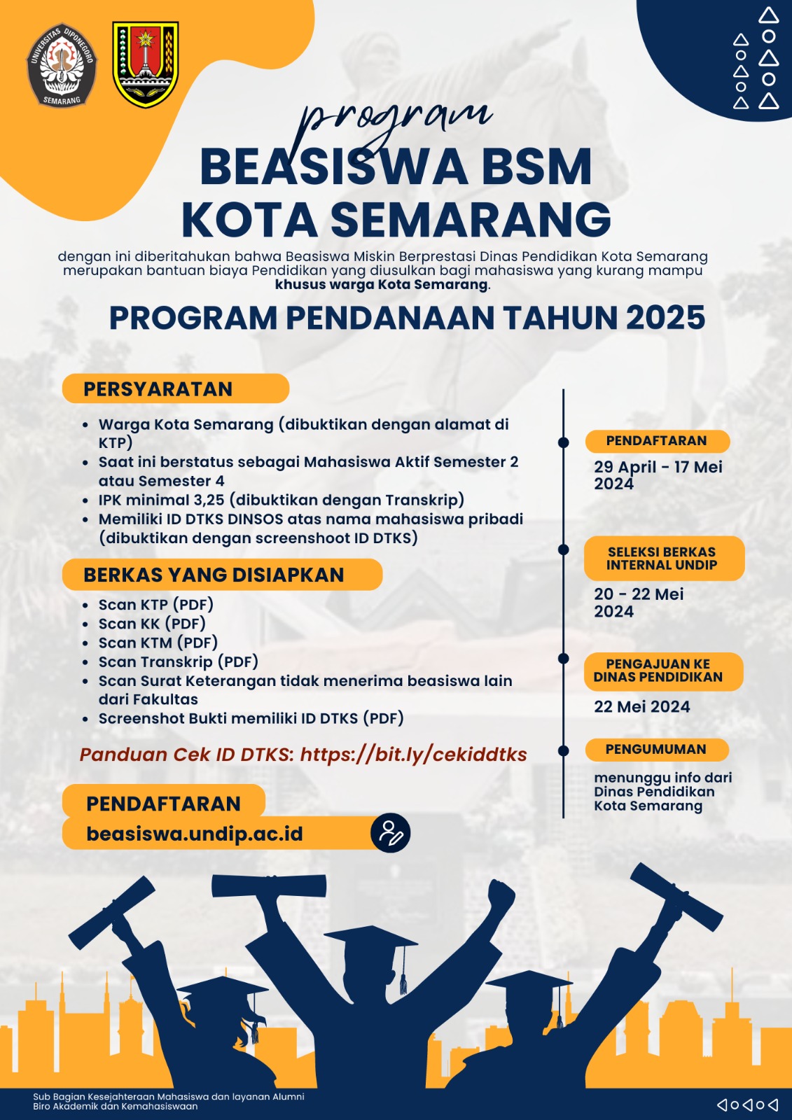 TAWARAN BEASISWA BSM KOTA SEMARANG TAHUN 2025 - Direktorat Akademik